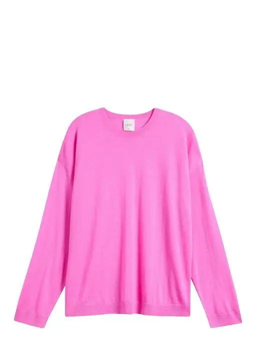 LESET James Oversized Merino Wool Sweater - Azalea