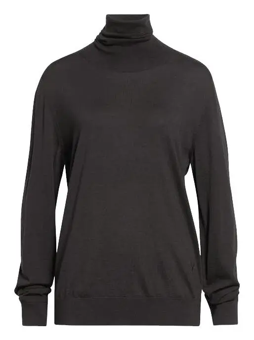 Isaia Wool Turtleneck Sweater - Dark Brown