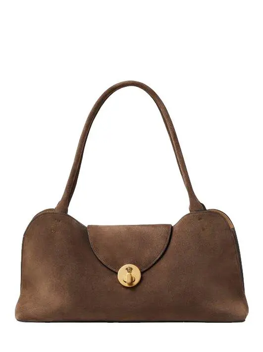 Versace Medium Leather Shoulder Bag - Brown