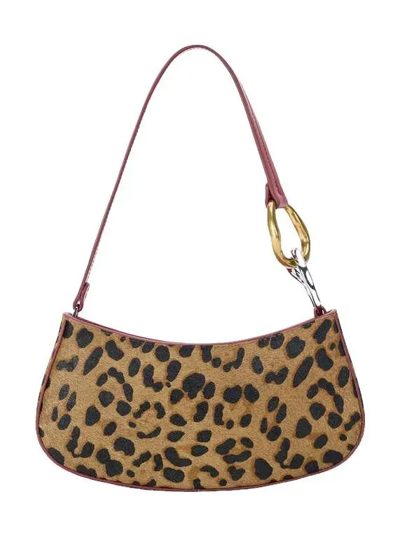 Staud Ollie Genuine Calf Hair Shoulder Bag - Cheetah