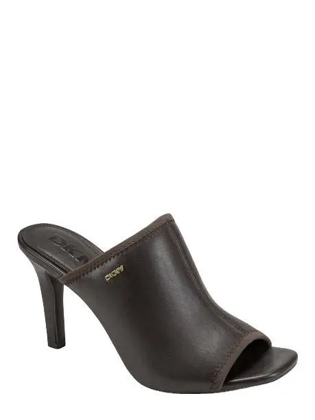 Dkny Bryant Square Toe Slide Sandal - Brown