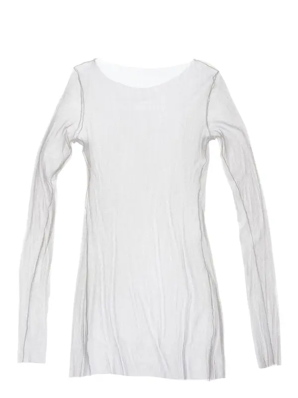 CORTANA Tulle Silk Top - Ivory