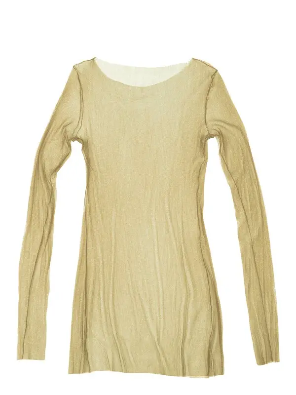 CORTANA Tulle Silk Top - Orange
