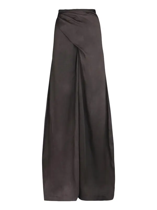 CORTANA Ocaso Satin Wrap Pants - Brown