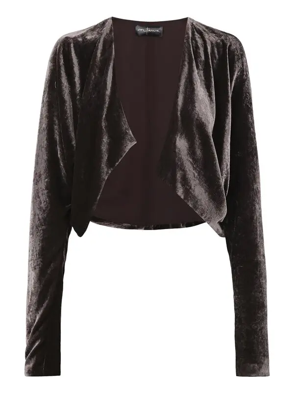 CORTANA Iris Velvet Jacket - Dark Grey