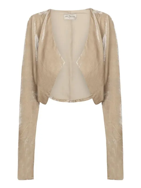 CORTANA Iris Velvet Jacket - Ivory
