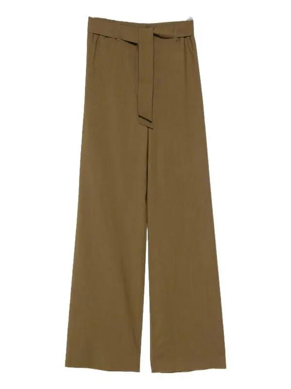 Max Mara Lace-up Casual Pants - Green
