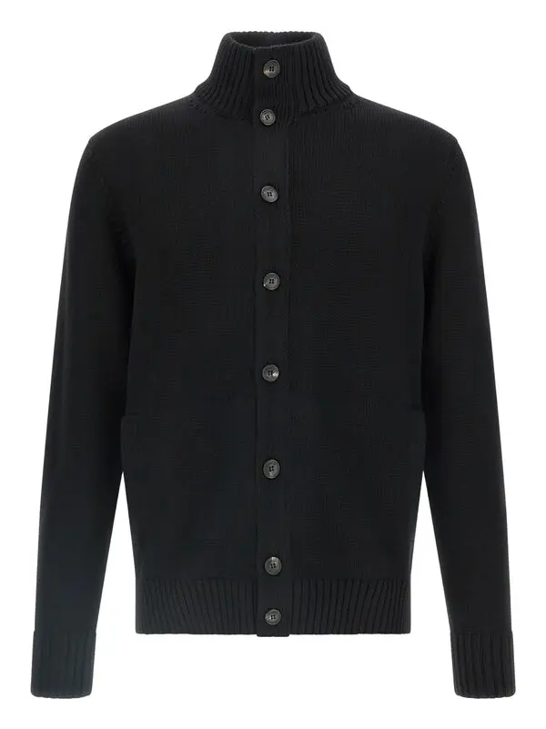 ZANONE High-neck Cardigan - Black