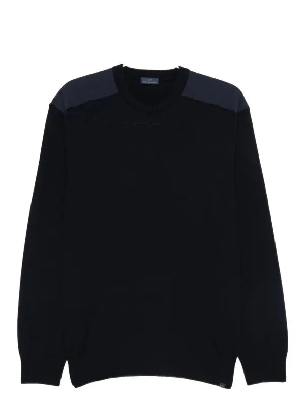 PAUL  SHARK Paul & Shark Wool Shoulder-patch Jumper - Black