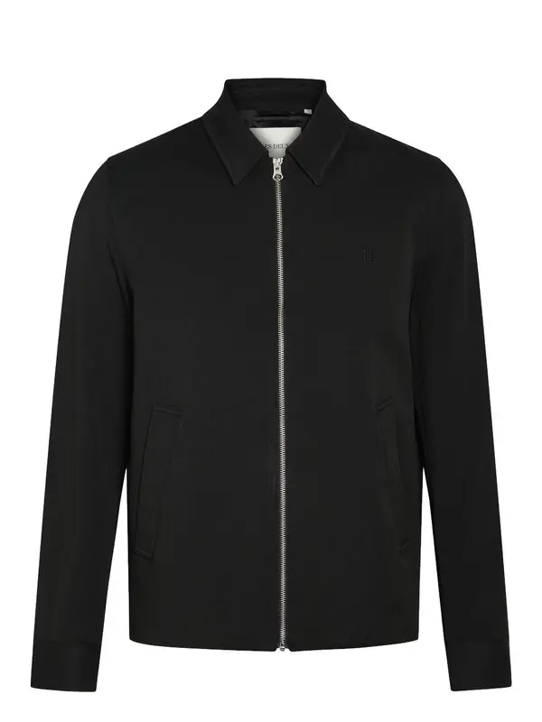LES DEUX Embroidered Woven Jacket - Black