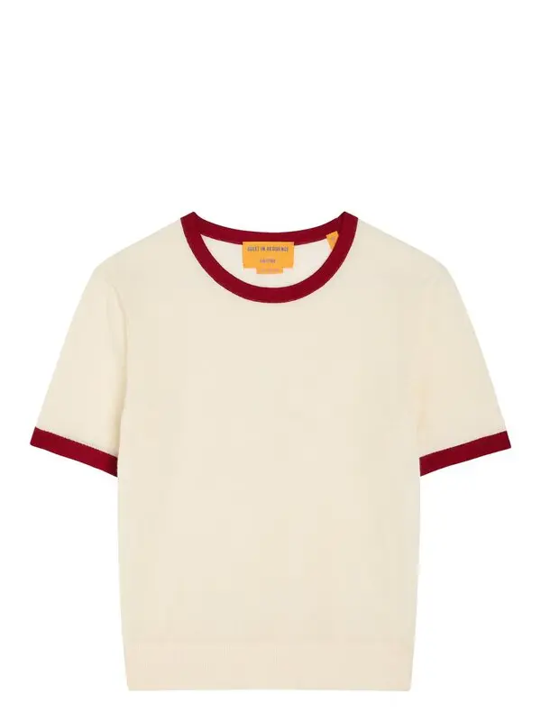 Guest In Residence Fine-knit Cashmere T-shirt - Cream