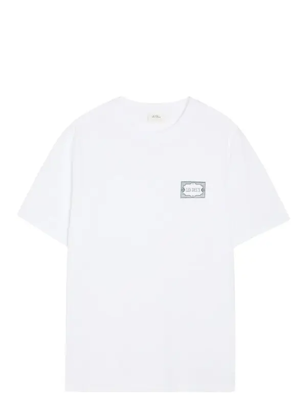 LES DEUX Italian Logo-print Cotton T-shirt - White