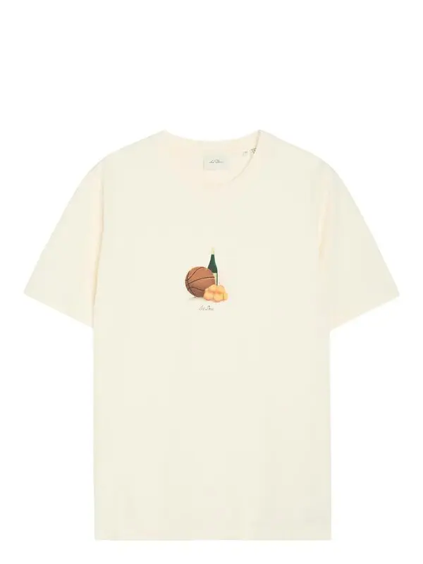 LES DEUX Lemons Printed Cotton T-shirt - White