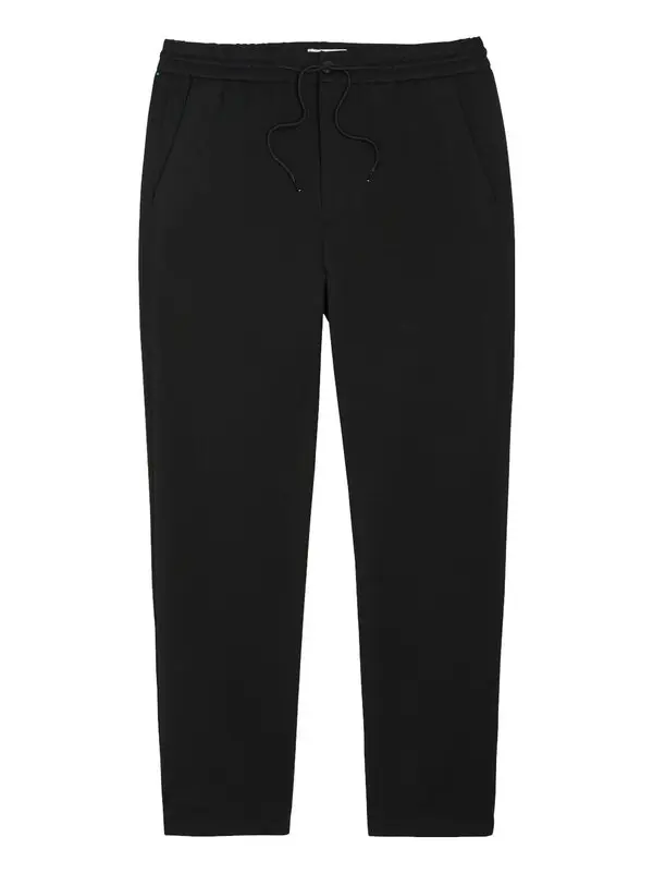 LES DEUX Tapered-leg Trousers - Black