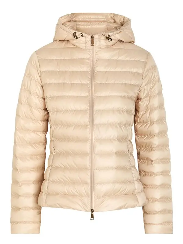 Moncler Padded Hooded Nylon Jacket - Beige