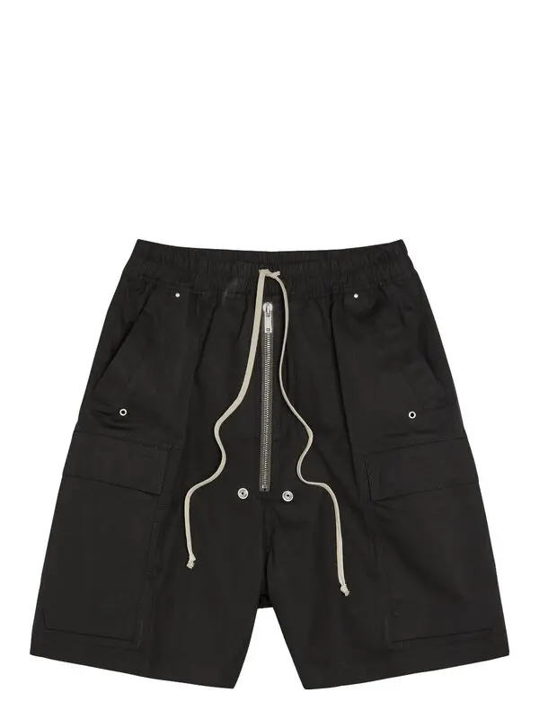 Rick Owens Cargobela Stretch-cotton Cargo Shorts - Black