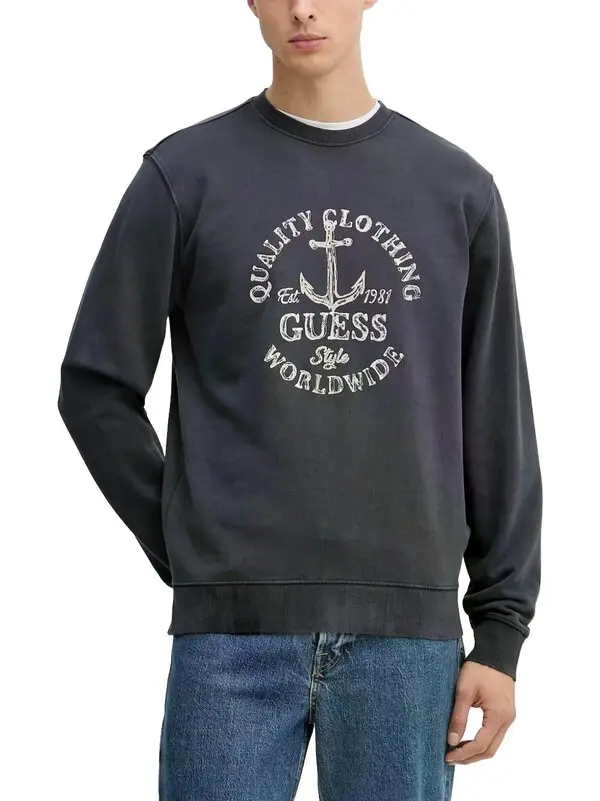 Guess Embroidered Crewneck Sweatshirt - Blue