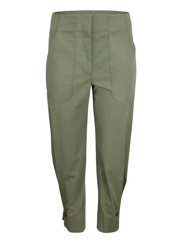 Veronica Beard Stapleton Button-cuff Trousers - Green