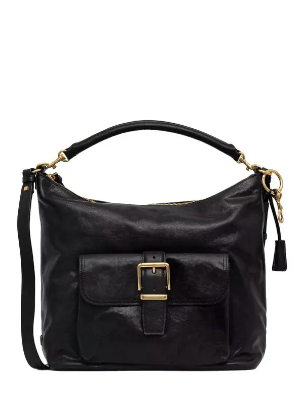 Marc O'polo Buckle Detail Shoulder Bag - Black