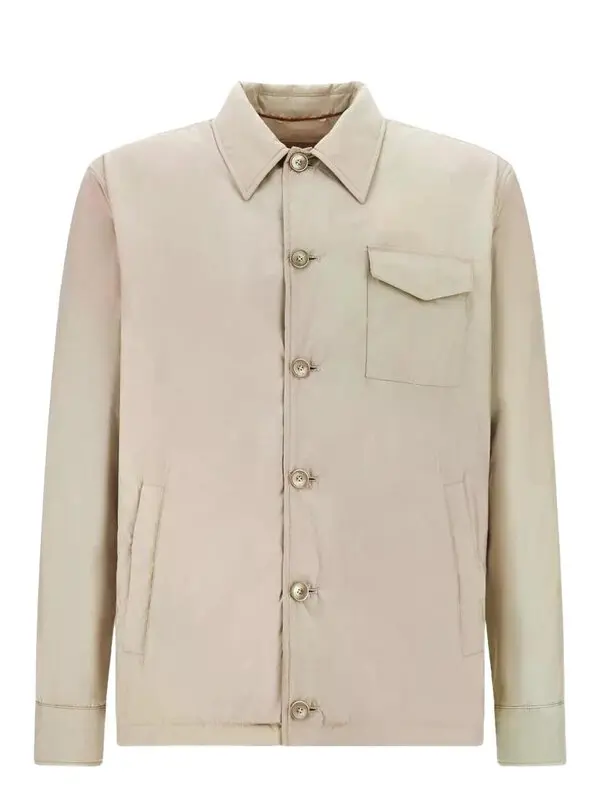 Herno Suede-effect Padded Jacket - Neutrals