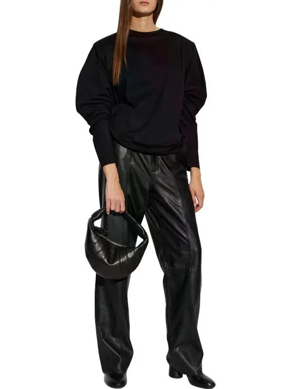 IRO PARIS Arum Padded Shoulder Top - Black