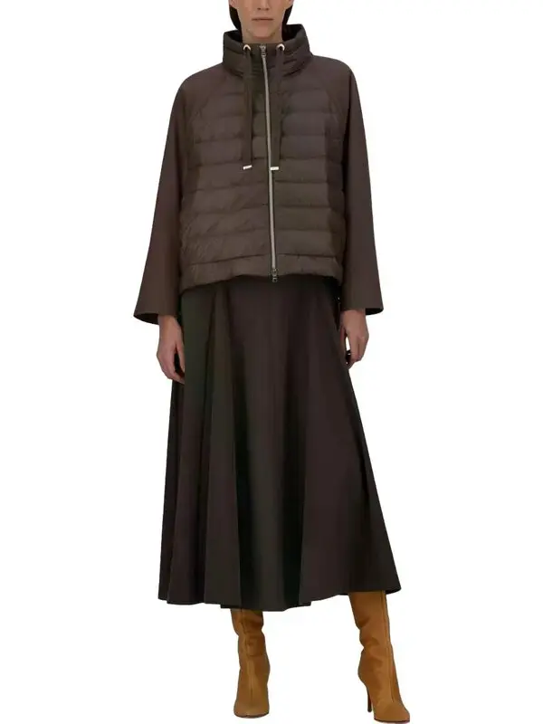 Herno Quilted Drawstring-collar Jacket - Brown