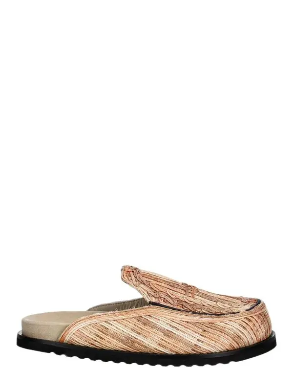 Filling Pieces Woven Design Slip-on Mules - Brown