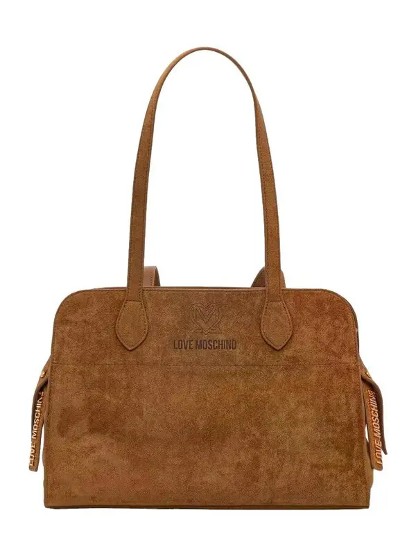 Moschino Logo-debossed Tote Bag - Brown