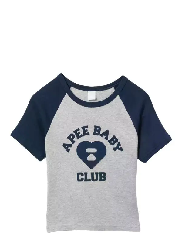 AAPE BY *A BATHING APE Heart Logo Raglan Sleeve T-shirt - Grey