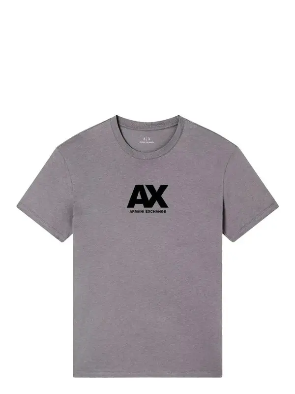 Armani Exchange Logo-print Jersey T-shirt - Grey