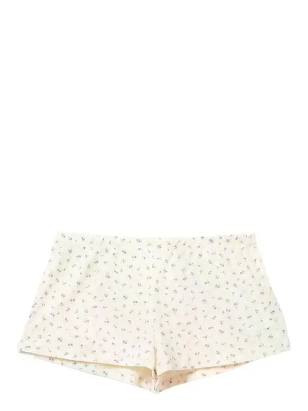 AAPE BY *A BATHING APE Floral Print Shorts - Neutrals