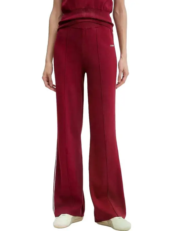 Guess Laurene Side-stripe Logo-embroidered Track Pants - Red