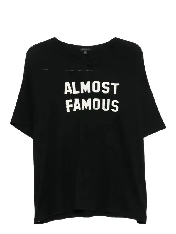 R13 Slogan-print T-shirt - Black