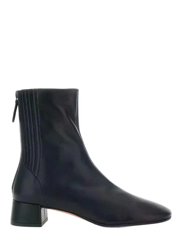 AQUAZZURA Ribbed Panel Zip Fastening Ankle Boots - Black
