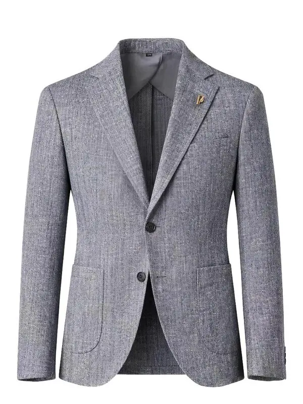 Pal Zileri Textured Single-breasted Blazer - Grey