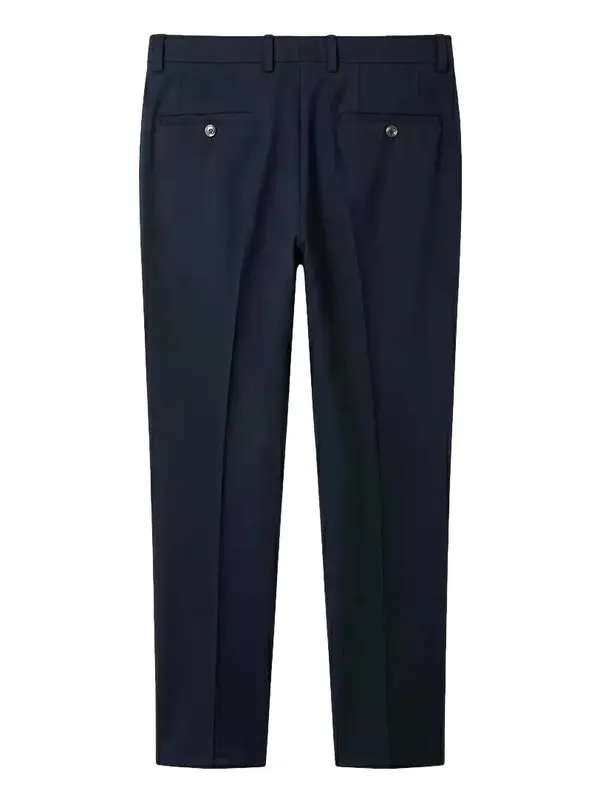TOMBOLINI Pressed Crease Tailored Trousers - Blue