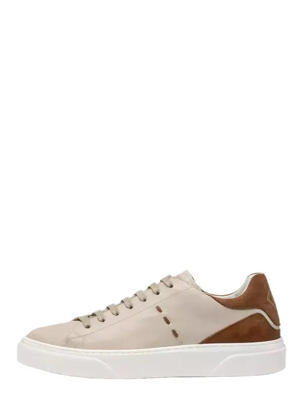 Pal Zileri Suede Panelled Sneakers - Neutrals