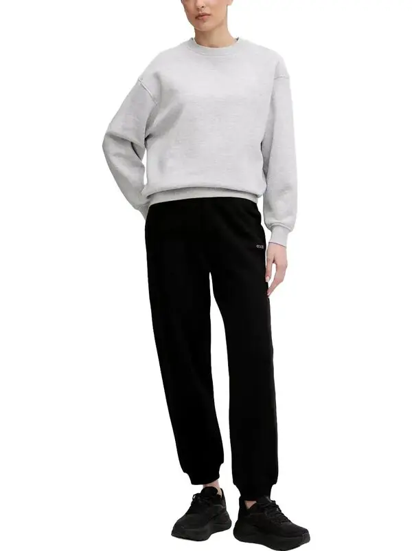 Guess Logo Embroidered Dropped-shoulder Sweatshirt - Grey