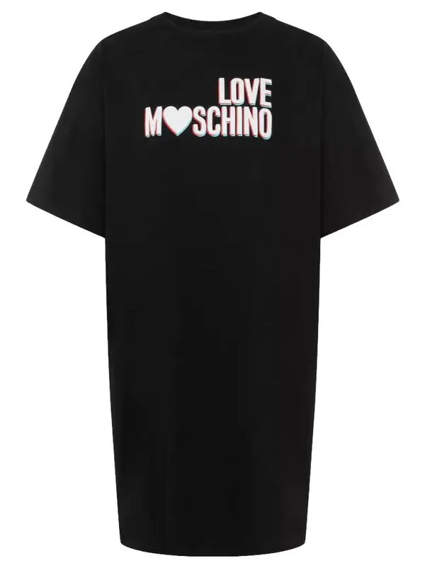Moschino Printed Cotton Jersey Dress - Black