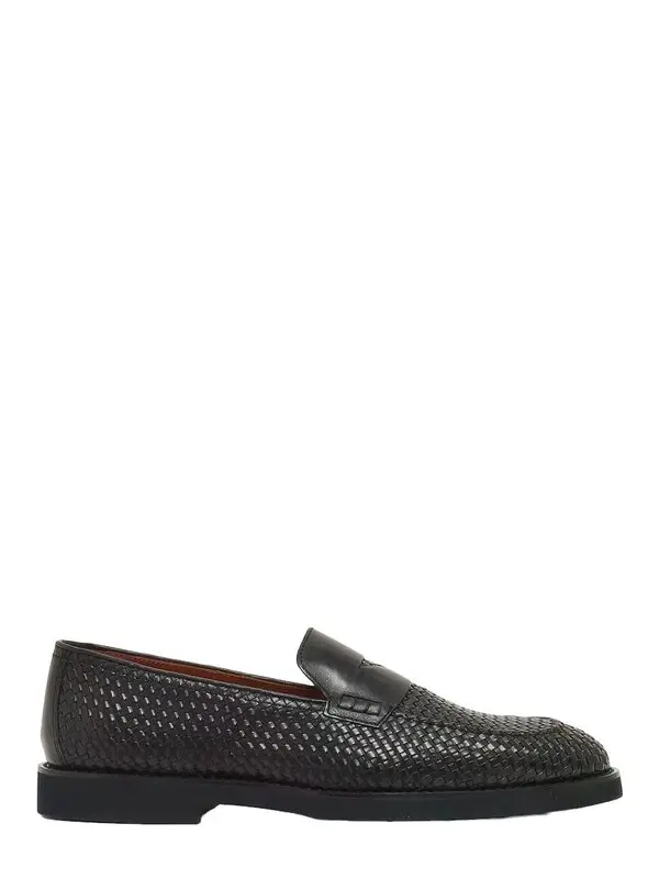 DOUCAL'S Woven Loafers - Black