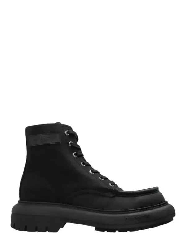 Givenchy Logo Patch Lace Up High Top Boots - Black