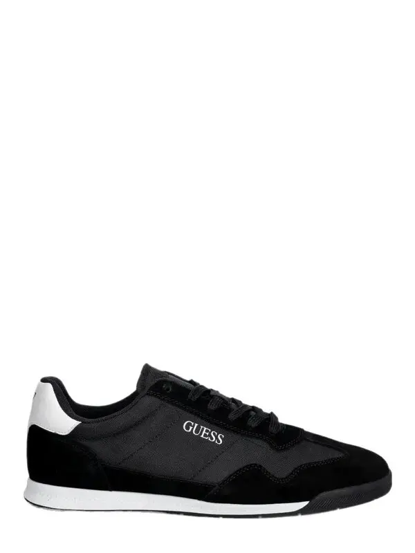 Guess Panelled Logo Detail Sneakers - Black