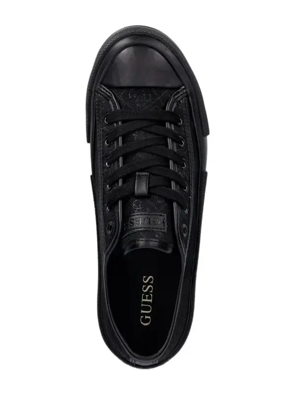 Guess Carey Logo Monogram Low-top Sneakers - Black