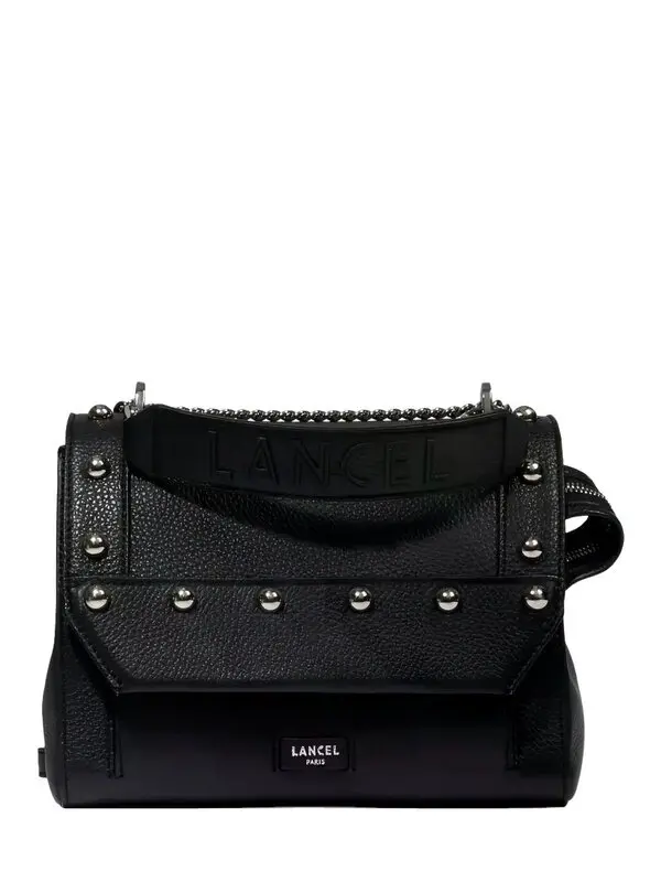 LANCEL Studded Leather Cross Body Bag - Black