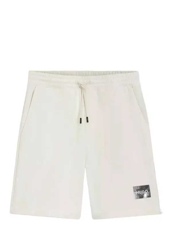 Hugo Darix Logo-patch Track Shorts - Neutrals