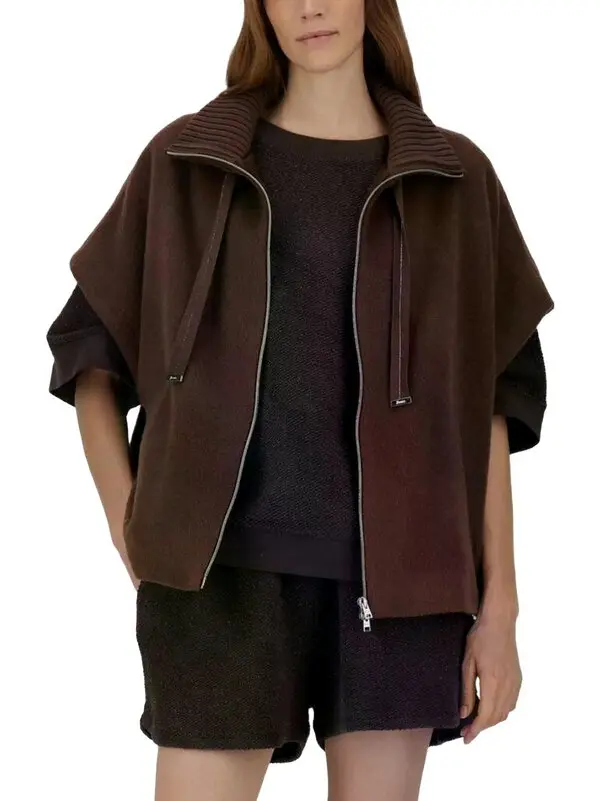 Herno Boat-neck Sweater With Metallic Threading - Brown