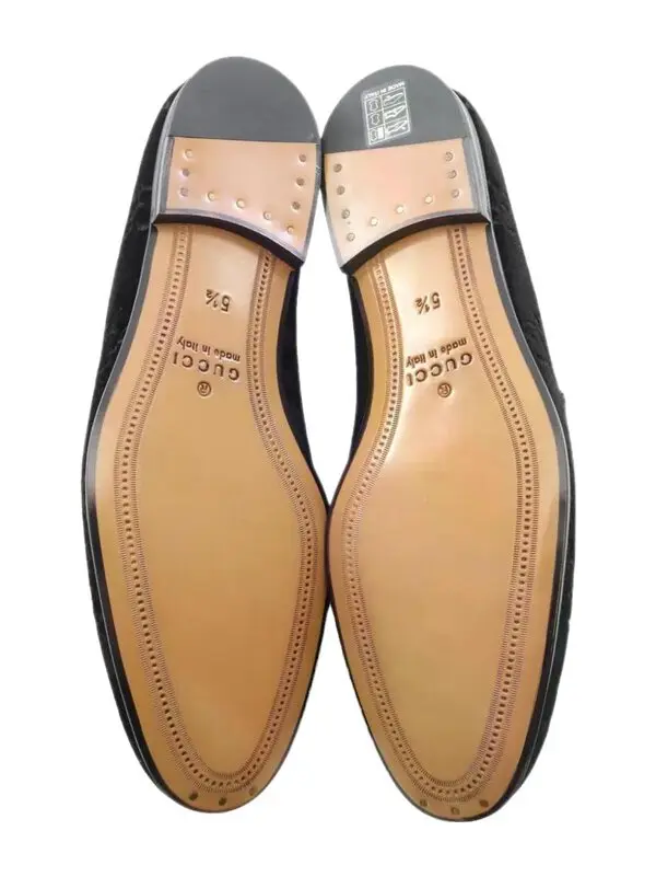 Gucci Gg Velvet Horsebit Loafers - Black