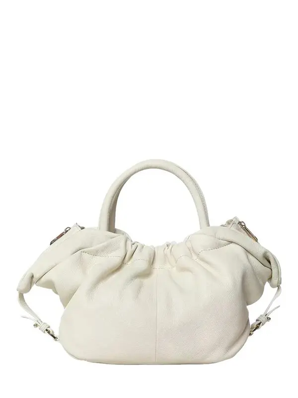 BIASIA Logo Detail Ruched Shoulder Bag - Neutrals