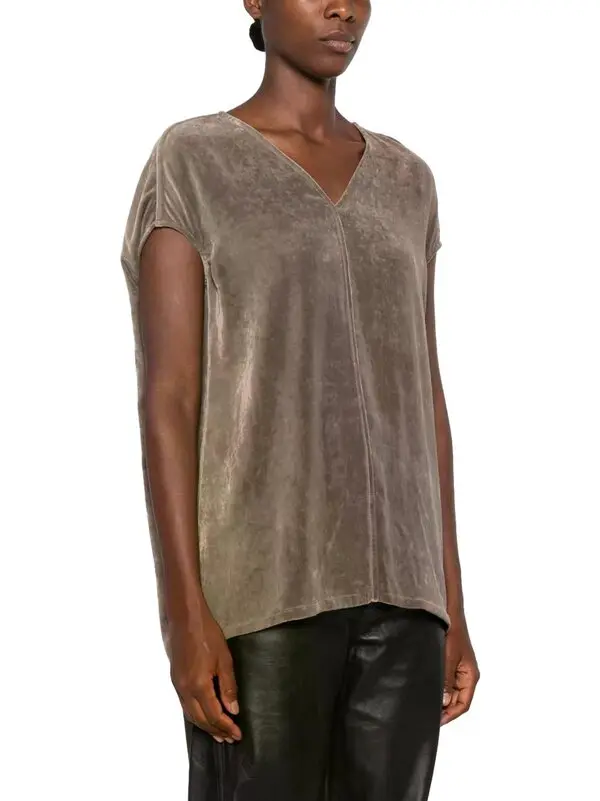 Rick Owens V-neck Cap Sleeve Blouse - Neutrals