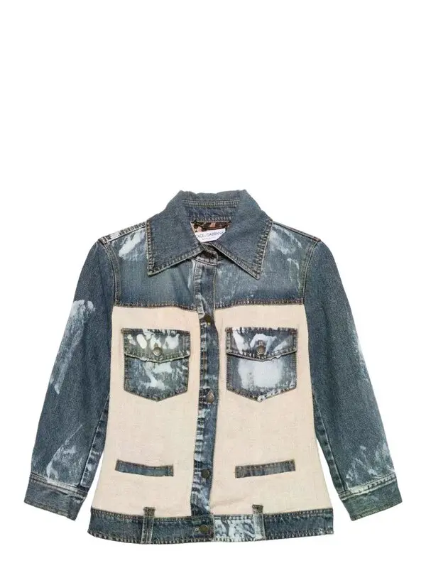 Dolce & Gabbana Paneled Denim Jacket - Blue